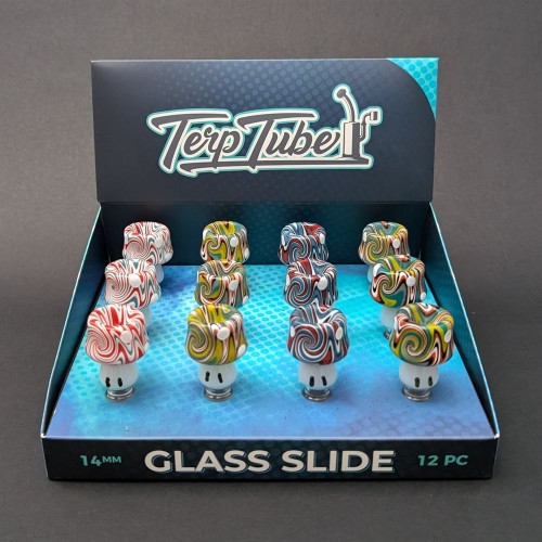 14mm Slides - 12 Pack POS Display - Terp Tube - NHM Distributing