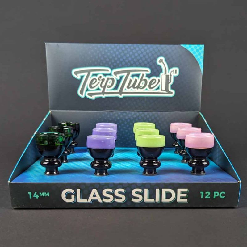 14mm Slides - 12 Pack POS Display - Terp Tube - NHM Distributing