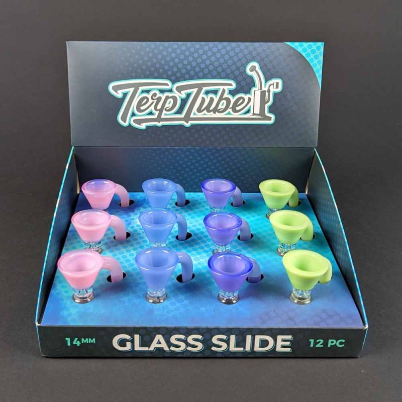 14mm Slides - 12 Pack POS Display - Terp Tube - NHM Distributing