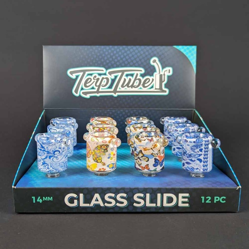 14mm Slides - 12 Pack POS Display - Terp Tube - NHM Distributing