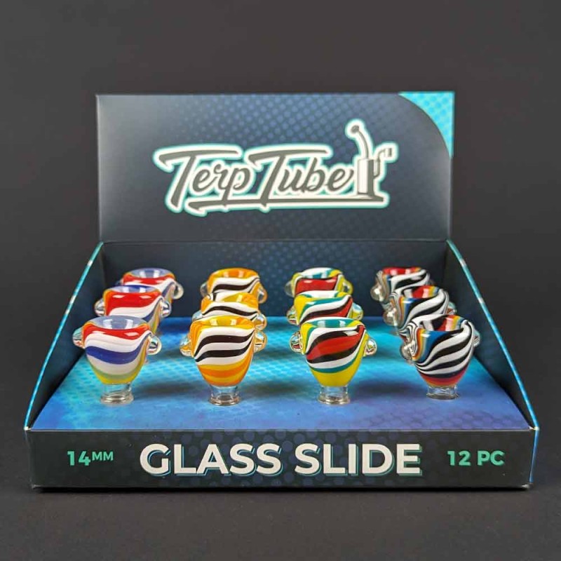 14mm Slides - 12 Pack POS Display - Terp Tube - NHM Distributing